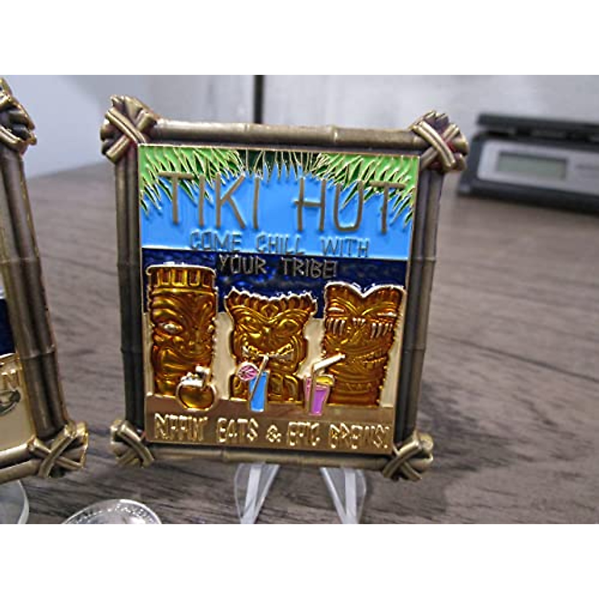 Navy Island Chief Tiki Hut Bar Hawaiian CPO USN Pin Up Girl Challenge Coin