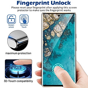 [2+2 Pack] Google Pixel 6 Pro Screen Protector, 9H Tempered Glass, Ultrasonic Fingerprint Support, 3D Curved,HD Clear Scratch Resistant for Google Pixel 6 Pro 5G Glass Screen Protector