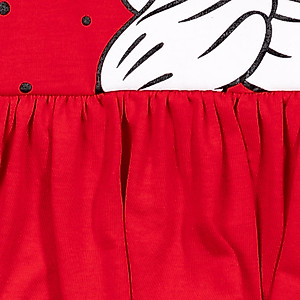 Disney Minnie Mouse Valentines Day Infant Baby Girls Peplum T-Shirt and Leggings Outfit Set Red/Black 18 Months