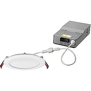 Lithonia Lighting WF6 30K40K50K 90CRI MW M6 LED color Temperature Selectable Ultra Thin Recessed Downlight, 3000K | 4000K | 5000K, White, 6 inch