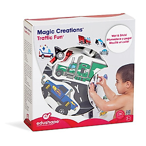 Edushape Magic Creations Bath Play Set, Traffic Fun