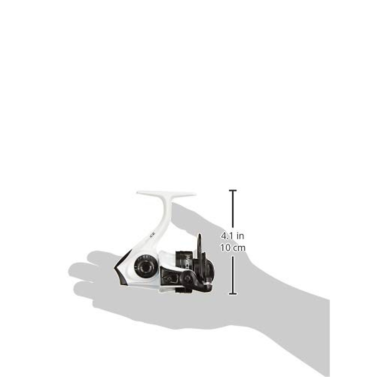 Abu Garcia Max Ice Spinning Fishing Reel, Size 5 (1523300), Right/Left Handle Position, Lightweight Construction, 4 Bearings for Smooth Operation, Ideal for Accurate, Distant Casting,Silver