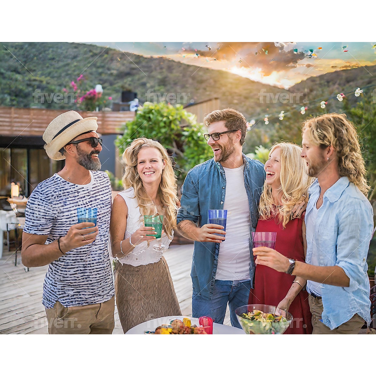 SCANDINOVIA - 26 oz Unbreakable Premium Iced Tea Drinking Glasses Tumbler (Set of 6) - BPA Free Super Grade Acrylic Plastic Cups - Dishwasher Safe, Juice, Beverages, Drinks, Cocktails