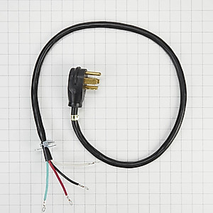 Whirlpool PT400L Genuine OEM Power Cord For Dryers – Replaces 4396060, 4396060R, W10834027