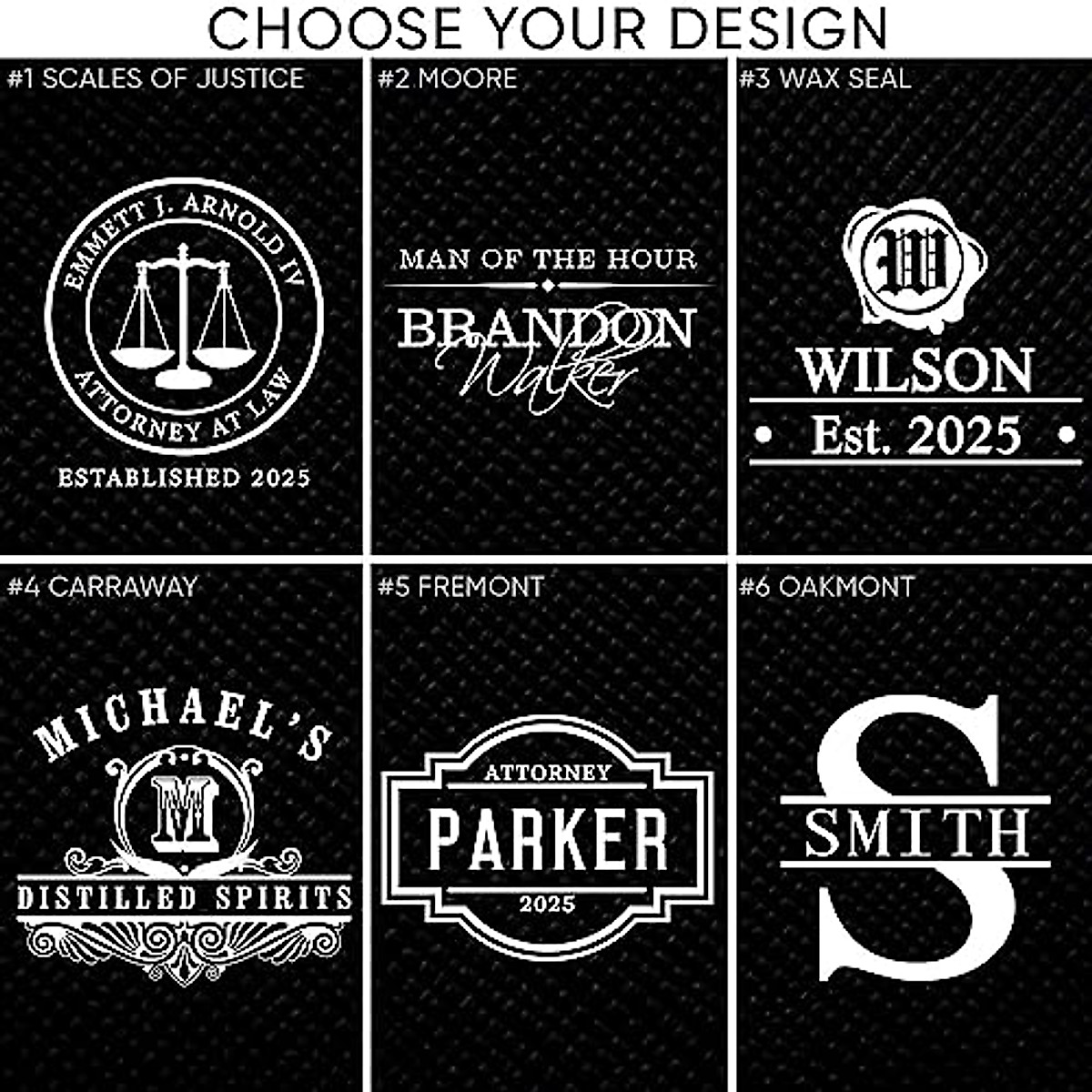 Scales of Justice Custom Decanter Set with Rocks Glasses (Personalized Product)