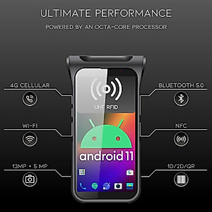 Chainway C5 Wireless Android Pistol-Grip RFID Tag Reader with 2D/1D/QR Barcode Scanner, Android 11, WiFi, Bluetooth, UHF (865MHz-928MHz EPC GEN2)