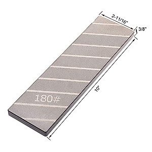 SCOTTCHEN Diamond Flattening Stone Lapping Plate Double-sided Extra Large 10x3 inch (120&180) Grit Diamond Sharpening Plate Fixing Stone Flattener