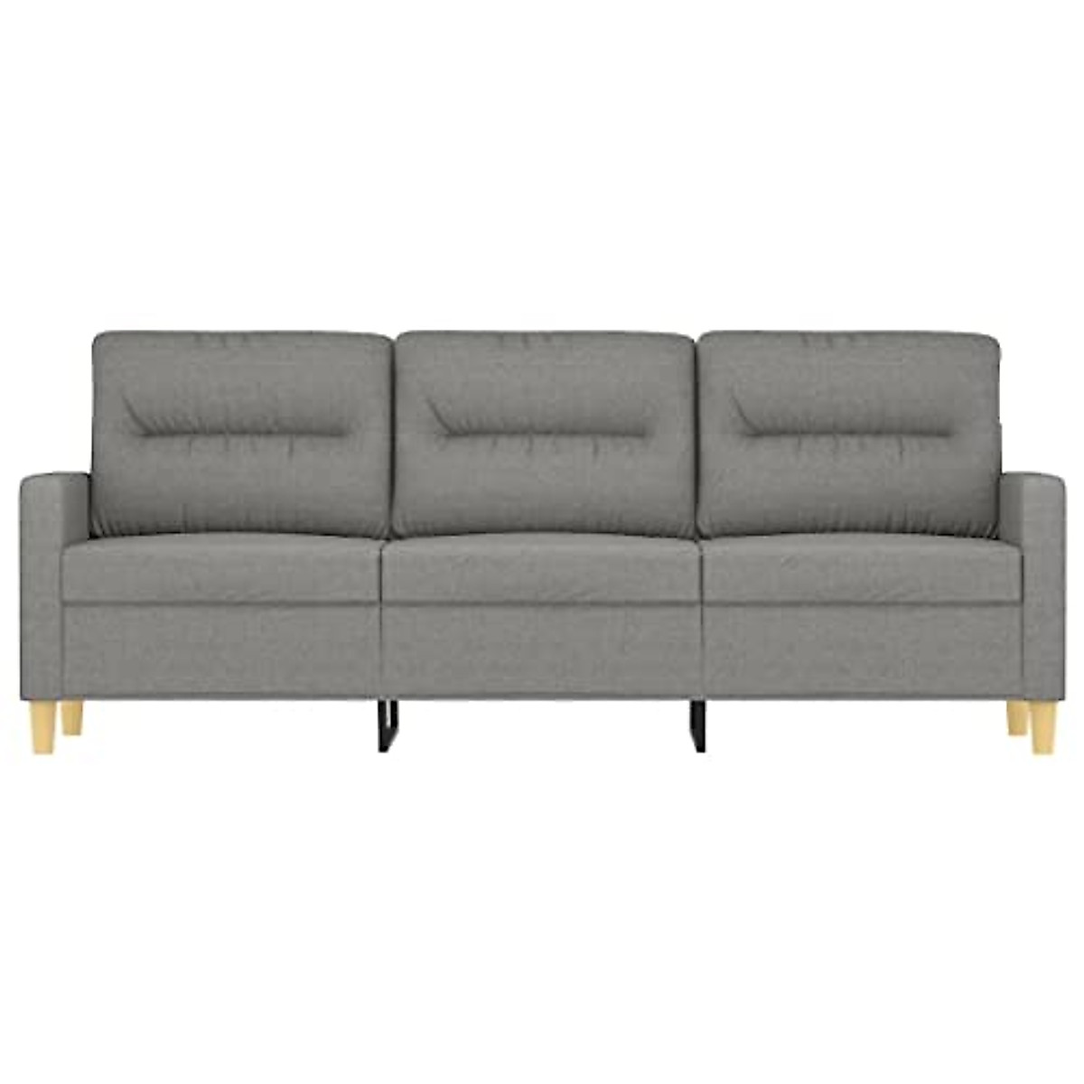 vidaXL 3-Seater Sofa Dark Gray 70.9" Fabric
