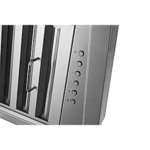 Ancona AN-1313 Chef Series Built-in 34" Ducted 600 CFM Insert Range Hood with LED Lights in Stainless Steel