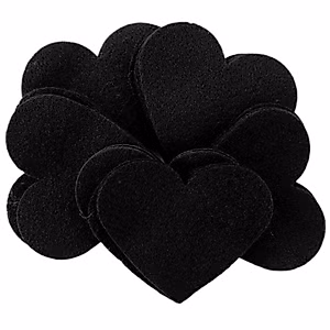 Playfully Ever After 2 inch Stiff Felt Hearts 45pc - Black