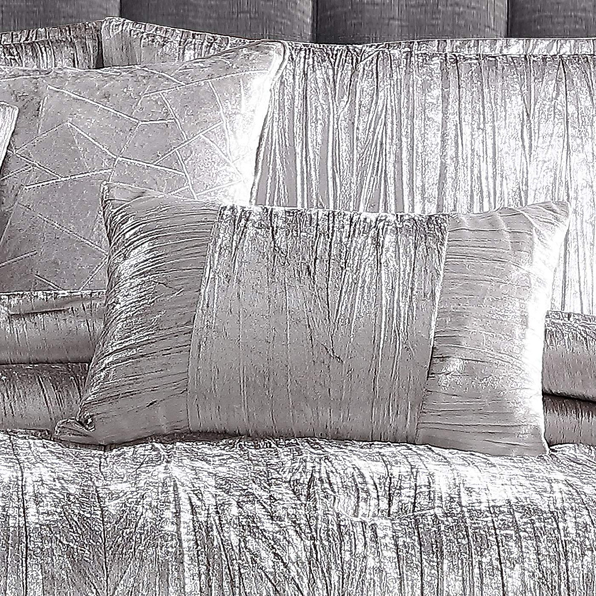 Riverbrook Home Turin Comforter Set, Queen, Silver, 7-Piece Set