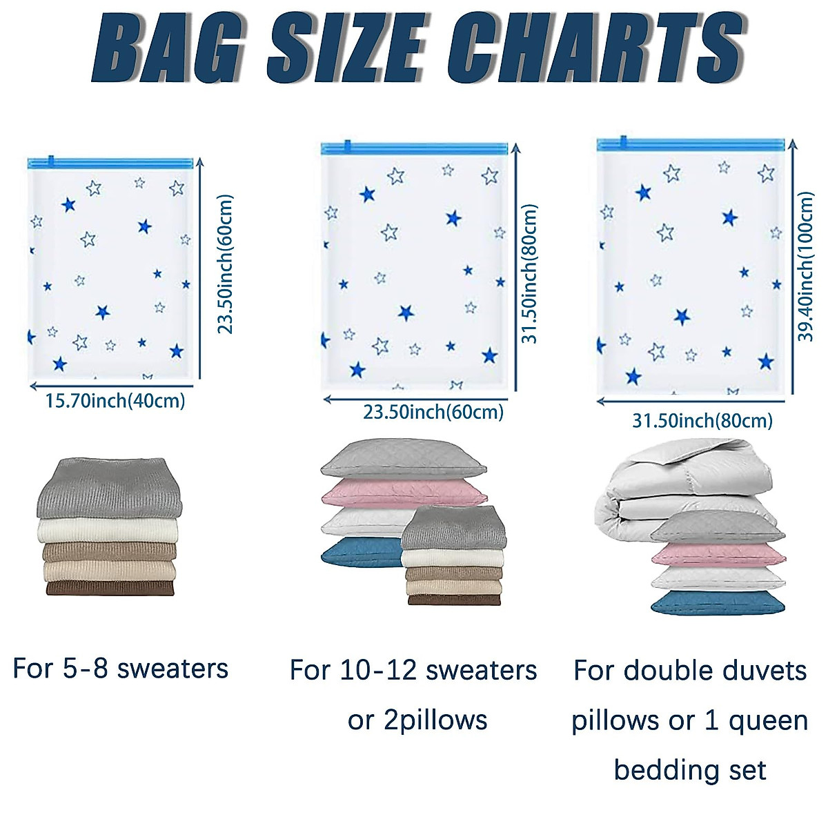 Mantianstar 12 Pack Vacuum Storage Bags, Space Saver Bags (4 Jumbo/4 Large/4 Medium/1 Automatic Pump) Compressed Storage Bags for Clothing, Comfort Items and Blankets