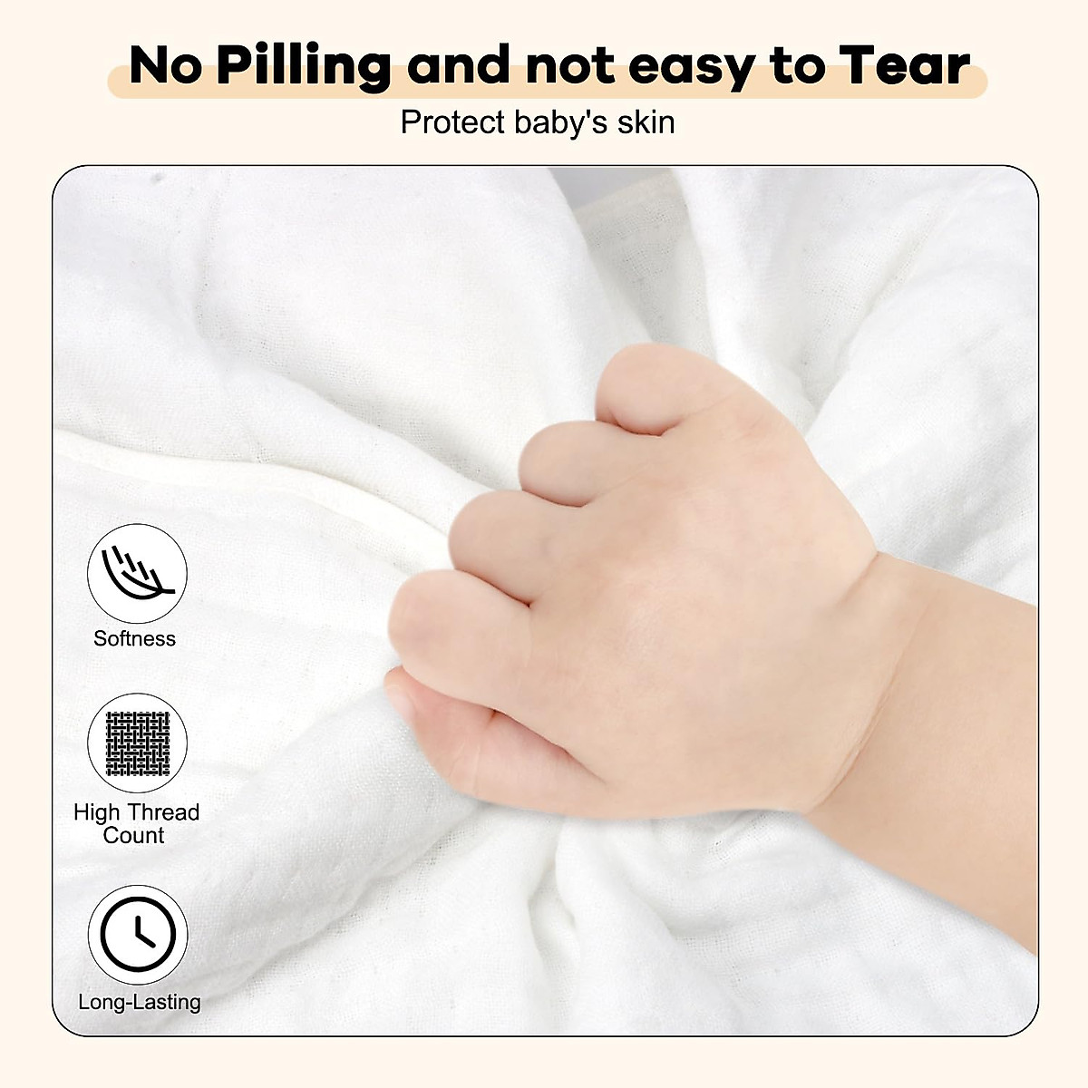 Maliton Muslin Burp Cloths for Baby Boy Girl, 4 Pack Extra Soft Large 20''x10'' 100% Cotton Burp Cloths, Absorbent 6 Layers Baby Spit Up Rags, Newborn Baby Essentials(Spring Color, Pack of 4)