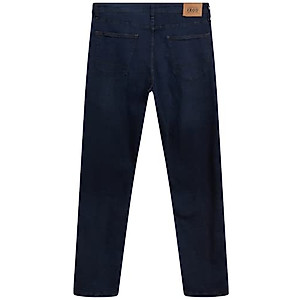 IZOD Men's Relaxed Fit Jeans - Comfortable Stretch Casual Pull On Denim Jeans for Men - Expanded Leg Men's Fashion Pants, Size 36W x 30L, Dark Harlow