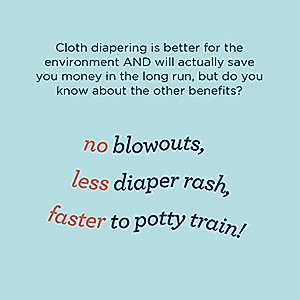 Esembly Cloth Diaper Inner, Trim-Fitting, Certified Organic Cotton, Reusable and Absorbent Leak-Proof Diapers with Snap Closure for Eco-Friendly Diapering, 3-Pack Size 1 (7-17lbs)