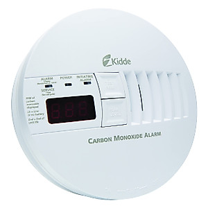 Kidde Hardwired Carbon Monoxide Detector with 9-Volt Battery Backup, Digital LED Display 5.75 diameter x 1.8 depth