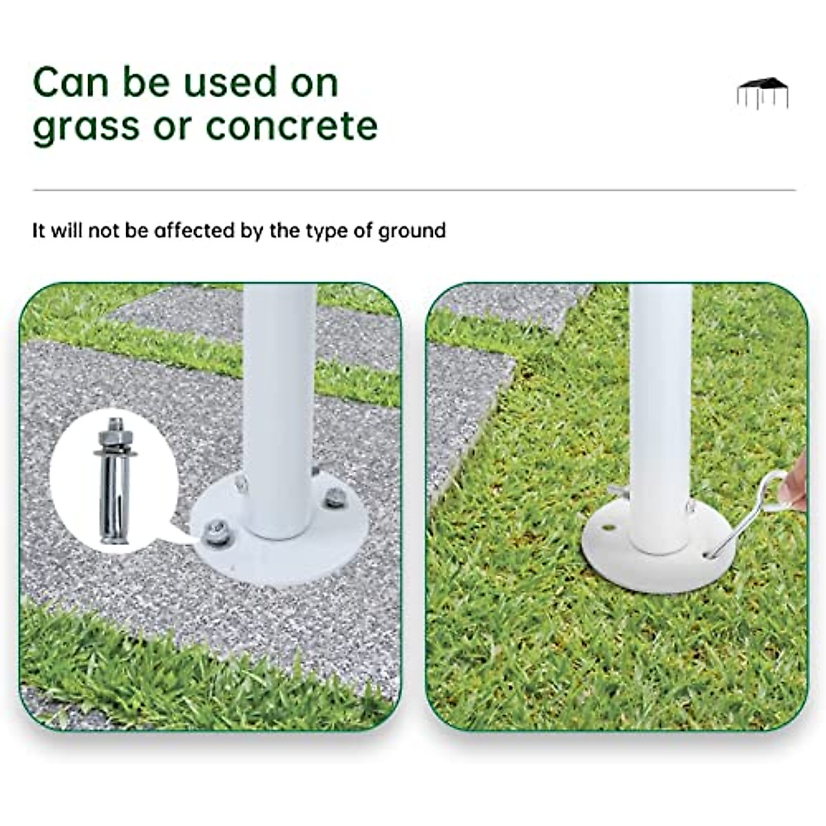 10x20 Carports Heavy Duty Car Port Waterproof Car Tent Metal Carport Party Tent with 6 Steel Legs,White