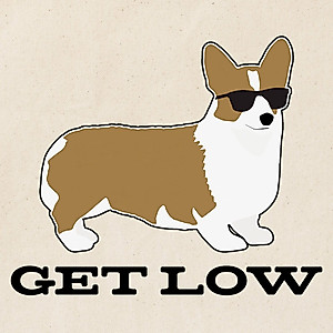 CafePress Get Low Corgi Tote Bag Canvas Tote Shopping Bag