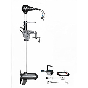 Caroute W300-24V 160LB Brushless Electric Boat Trolling Motor for Steering Wheel Control Large Thrust Saltwater 160 Pound