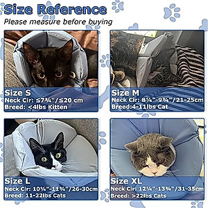 Comfortable Cat Recovery Collar - Soft Cone Alternative for Cats & Kittens, Stops Licking & Scratching, Drawstring Closure