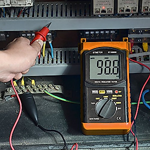 BTMETER BT-6688B Megohmmeter 200 Gig Ohm Digital Insulation Resistance Tester, 500V/1kV/2.5kV/5kV Test Voltage, Auto Ranging, Backlight Display