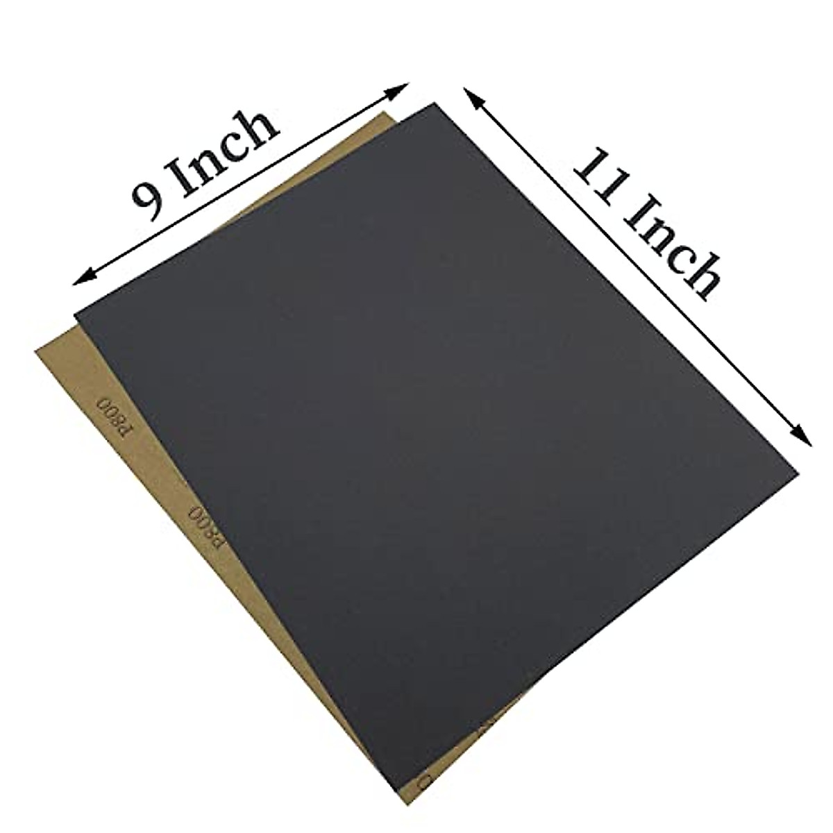 AutKerige 800 Grit Wet Dry Sandpaper, 9 x 11 Inch Sanding Sheets, 15PCS Premium Silicon Carbide Sand Paper for Wood Metal Ceramic or Auto Polishing and Scratches Removing