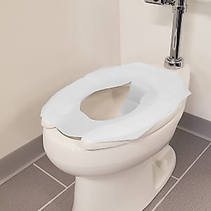 HOSPECO Discreet Seat Half-Fold Toilet Seat Covers, 14.25 X 16.5, White, 250/pack, 20 Packs/carton