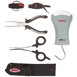 Rapala Combo Pack 6 1/2 Pliers / 5 1/2 Forceps / 25 lb.Scale / Clipper/ Sheath