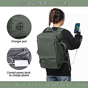 Sinaliy Large Travel Backpack for Women Men, 40L Carry On Backpack, 17 Inch Laptop Waterproof Casual Backpack, College Bookbag, Backpack for Women, as Person Item Flight Approved