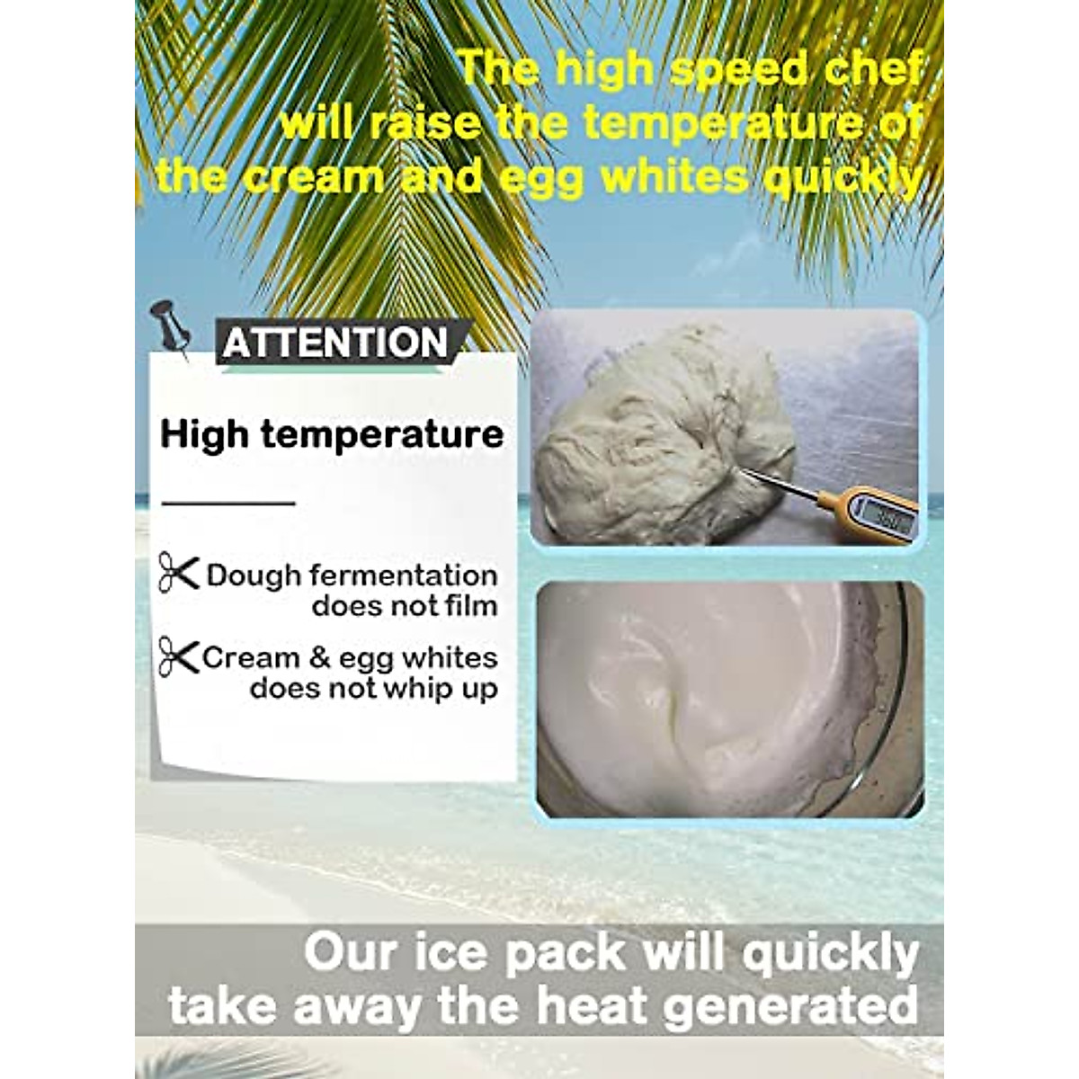 Resuable Ice Bag Ice Pack Used For Kitchen Stand Mixer Electric Stand Mixer Baking Mixer Between 4 And 7 Qt To Cool Down Food, Loose And Tight Can Be Adjusted According To The Size Of Mixer