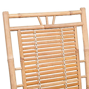 vidaXL Rocking Chair Bamboo Outdoor Patio Garden Porch Deck Seat Armchair
