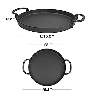 only fire Replaced Gourmet BBQ System Cast Iron Griddle with Handles, Fits for Weber 22-1/2 inch Charcoal Kettle Grills