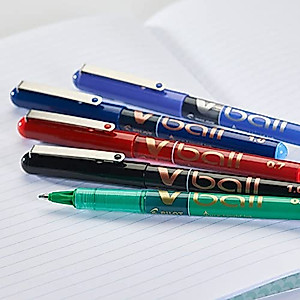 PILOT V-Ball 0.5 Liquid Ink Rollerball Pen Wallet of 3 - Assorted Colours