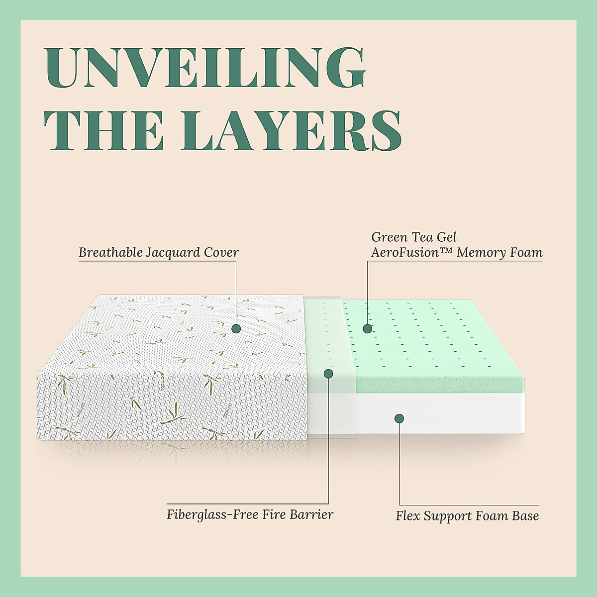 Wamnexti 8in Gel Memory Foam Mattress for Queen Size Bed, Medium Firm, Breathable Removable Cover