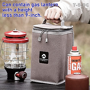CAMPINGMOON Camping Gear Lantern Storage Case T-8,T-9 (10.2'' Height (T-9BC))