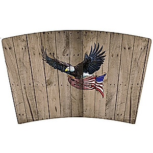 Mugzie brand 20-Ounce Travel Mug with Insulated Wetsuit Cover - Eagle with Flag