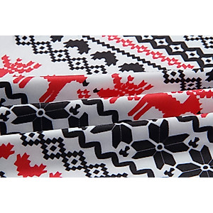 AMiERY Women's Christmas Pajamas Pants Sleep High Waisted Lounge Palazzo Pants Xmas Pajama Bottoms Pants Reindeer Medium