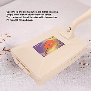 Handheld Dust Cleansing Brush, Manual Carpet Sweeper with Double Rollers, Bed Sheets Sweeping Cleaning Brush with Handle, Hand Broom Brush for Bed Sofa Furniture Clothes Desktop Counter