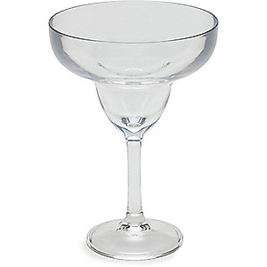 Carlisle FoodService Products Alibi Margarita Glass for Restaurants, Catering, Kitchens, Plastic, 16 Ounces, Clear