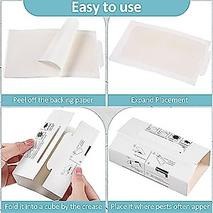 Qualirey Mouse and Insect Glue Boards Pest Glue Traps Bulk Large Mouse Rat Trap Sticky Adhesive for Mice Spider Moth Cockroaches Cricket House Indoor Outdoor Non Toxic (300 Pcs,10.63 x 5.31 Inch)