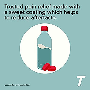 Tylenol Extra Strength Coated Tablets, Acetaminophen Adult Pain Relief & Fever Reducer, 24 ct (Pack of 6)