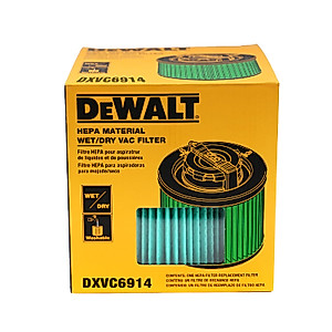 DeWalt DXVC6914 HEPA Cartridge Filter,Fit for 6-16 Gallon Wet/Dry Vacs,Compatible with DXV06P DXV09P DXV10P DXV10S DXV12P DXV14P DXV16P DXV16PA DXV16S,Other Recommend DXV09PA DXV10PL DXV10SA DXV10SB