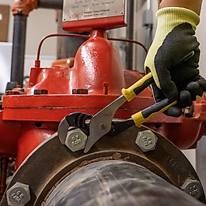 Klein Tools J502-10 Pliers, Adjustable Jaw Pump Pliers, Tongue and Groove, with Dual Material Handles, 10-Inch