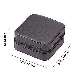 LETURE PU Leather Small Jewelry Box, Travel Portable Jewelry Case for Ring, Pendant, Earring, Necklace, Bracelet Organizer Storage Holder Boxes (White)