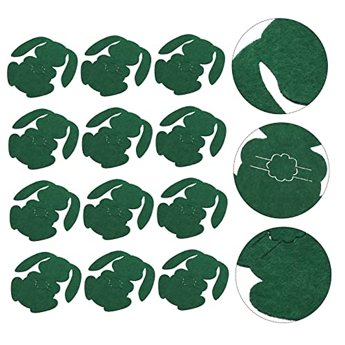 DOITOOL 12pcs Rabbit Tableware Set Silverware Pouches Burlap Cutlery Fork Bag Easter Fork Holder Bunny Cutlery Holder Easter Silverware Holder Easter Rabbit Non-woven Fabric Sleeve Desktop