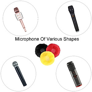 200 Counts Disposable Microphone Cover Non-Woven Handheld Microphone Protective Cap Karaoke Mic Cover Mike Windscreen for KTV Home Karaoke Bar News Interview (BLACK-200pcs)