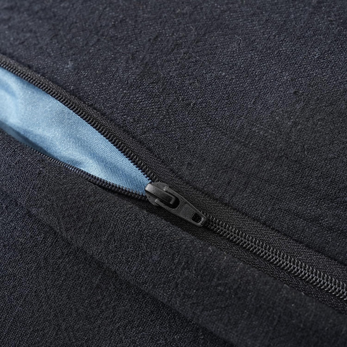 Linen Fringed Throw Pillow Cover - Soft Cozy Boho Cushion Covers with Tassel for Couch Sofa Farmhouse Natural Decor Burlap Pillowcase, Black 18x18 inches