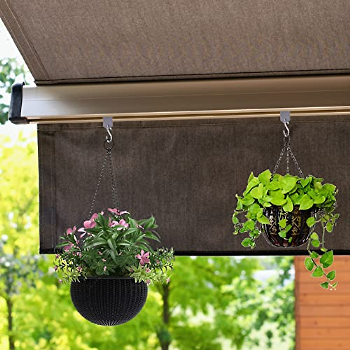 TAKAVU RV Awning Hooks for Light Camping, Party Light Clip Hanger Camper Awning Hook for Christmas Camping Tent Indoor Outdoor Decor, Easily Slide Into RV Awning Roller Bar Channel (12pcs)