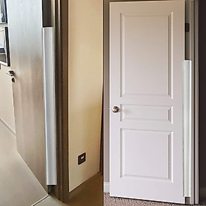 Happlife Finger Pinch Door Guard - Door Protector for Kids - Baby Finger Pinch Guard Door Stopper - Shield for 90 & Probably 180 Degree Doors (Set) - Guard for Door Finger Child Safety.