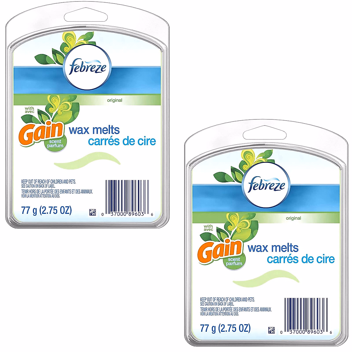 Febreze WAX MELTS Air Freshener with Gain Original (1 Count, 2.75 oz) ( pack of 2)